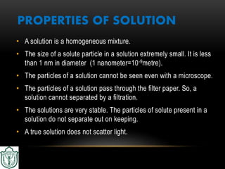 Types Of Solutions