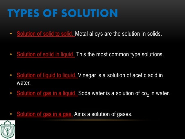 PPT on types of solution