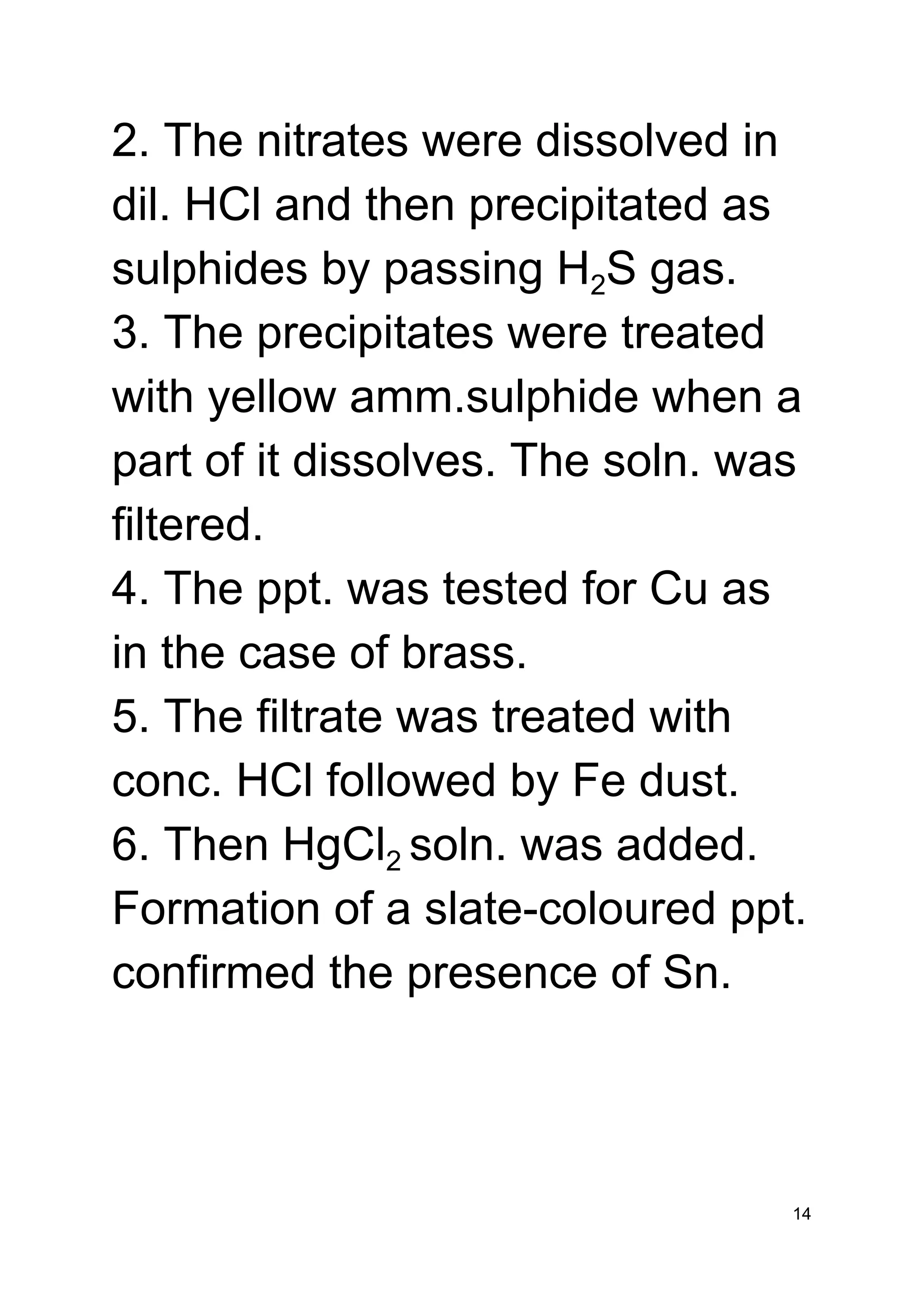 Chemistry project-study of constituents of an alloy | PDF