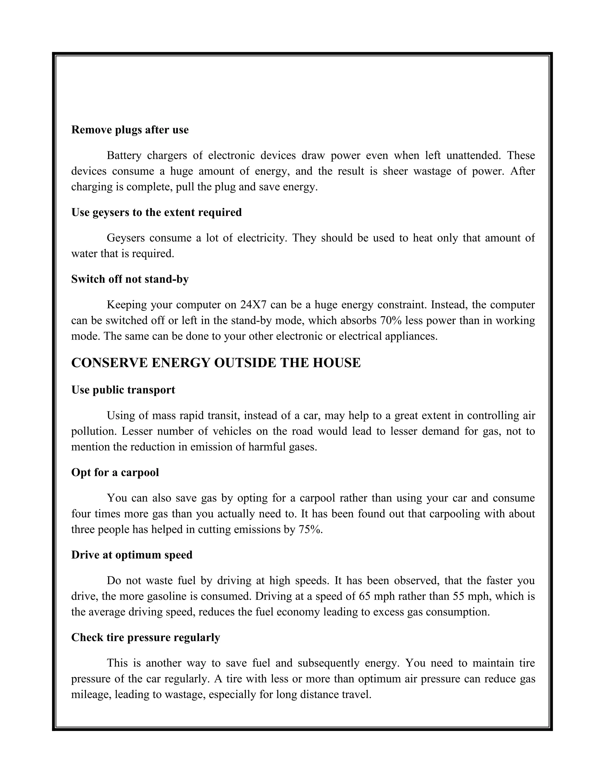 Project on Energy Conservation | PDF