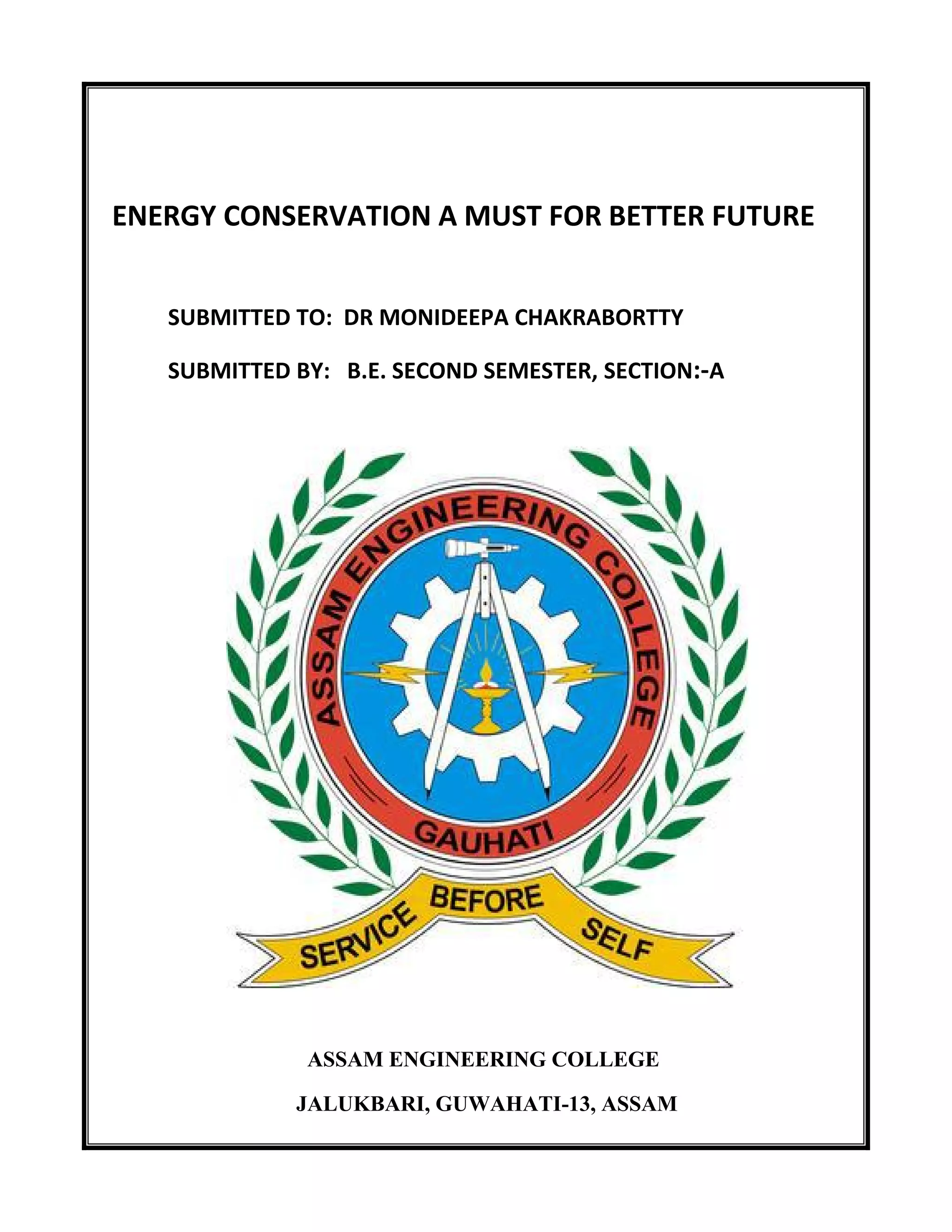 Project on Energy Conservation | PDF