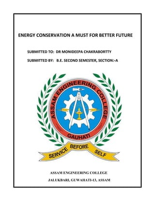 Project on Energy Conservation | PDF
