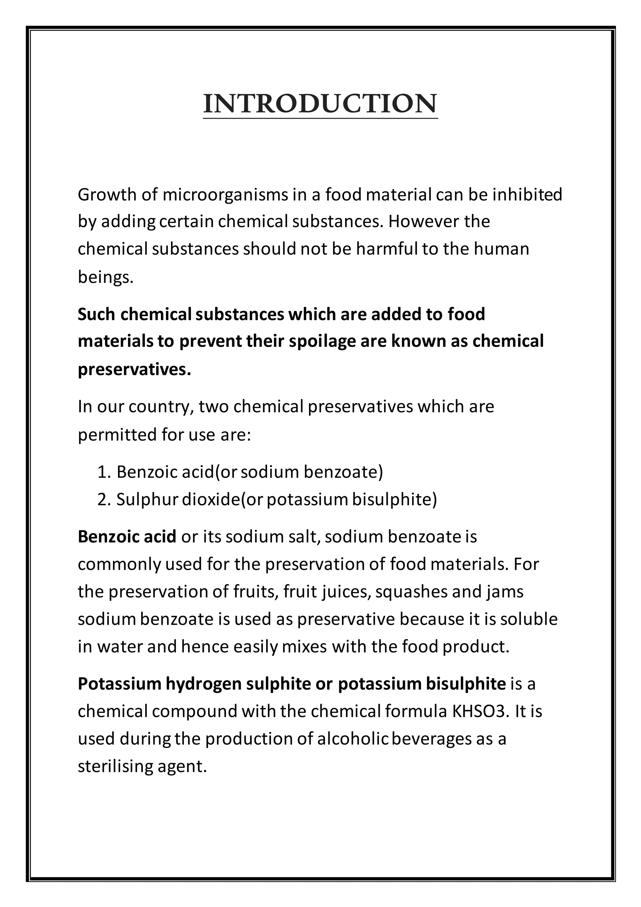 Chemistry Investigatory Project Class XII | DOCX