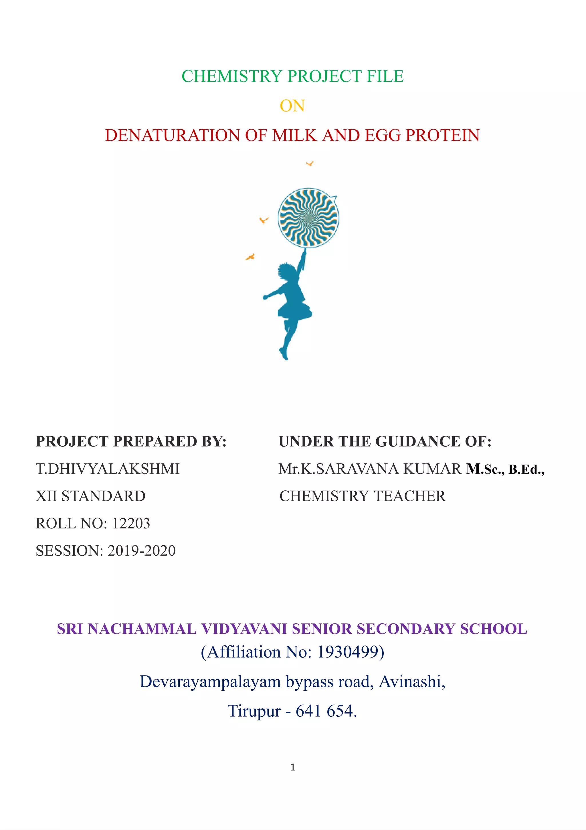 Chemistry project -12TH STD CBSE | PDF