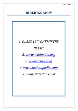 12th CHEMISTRY PROJECT - RUSTING OF IRON | PDF