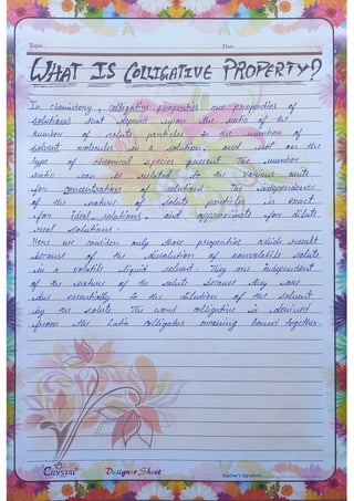 Chemistry project on colligative properties of class 12 CBSE 2022-2023 ...