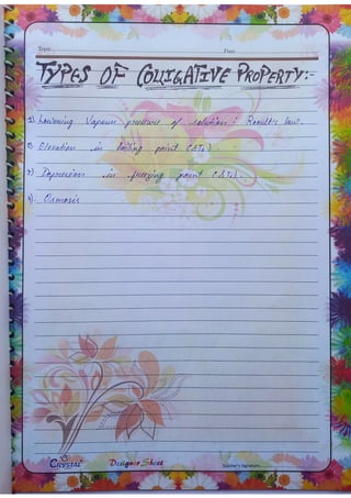 Chemistry project on colligative properties of class 12 CBSE 2022-2023 ...