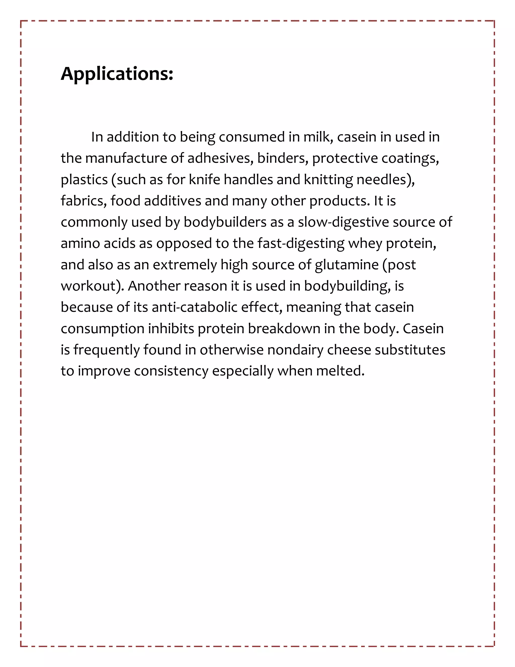 Chemistry project part 1 caseins in milk...... | PDF