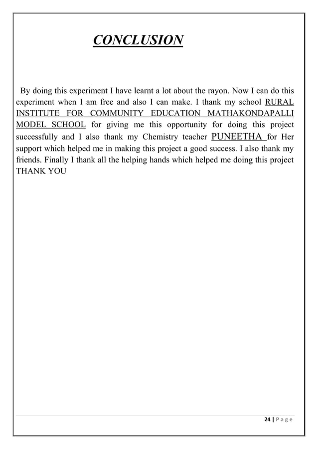 Chemistry project PREPARATION OF RAYON FROM FILTER PAPER | PDF ...