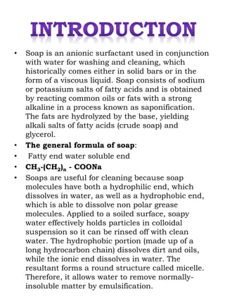 Chemistry project ON SAPONIFICATION | PPTX | Skin Care | Beauty
