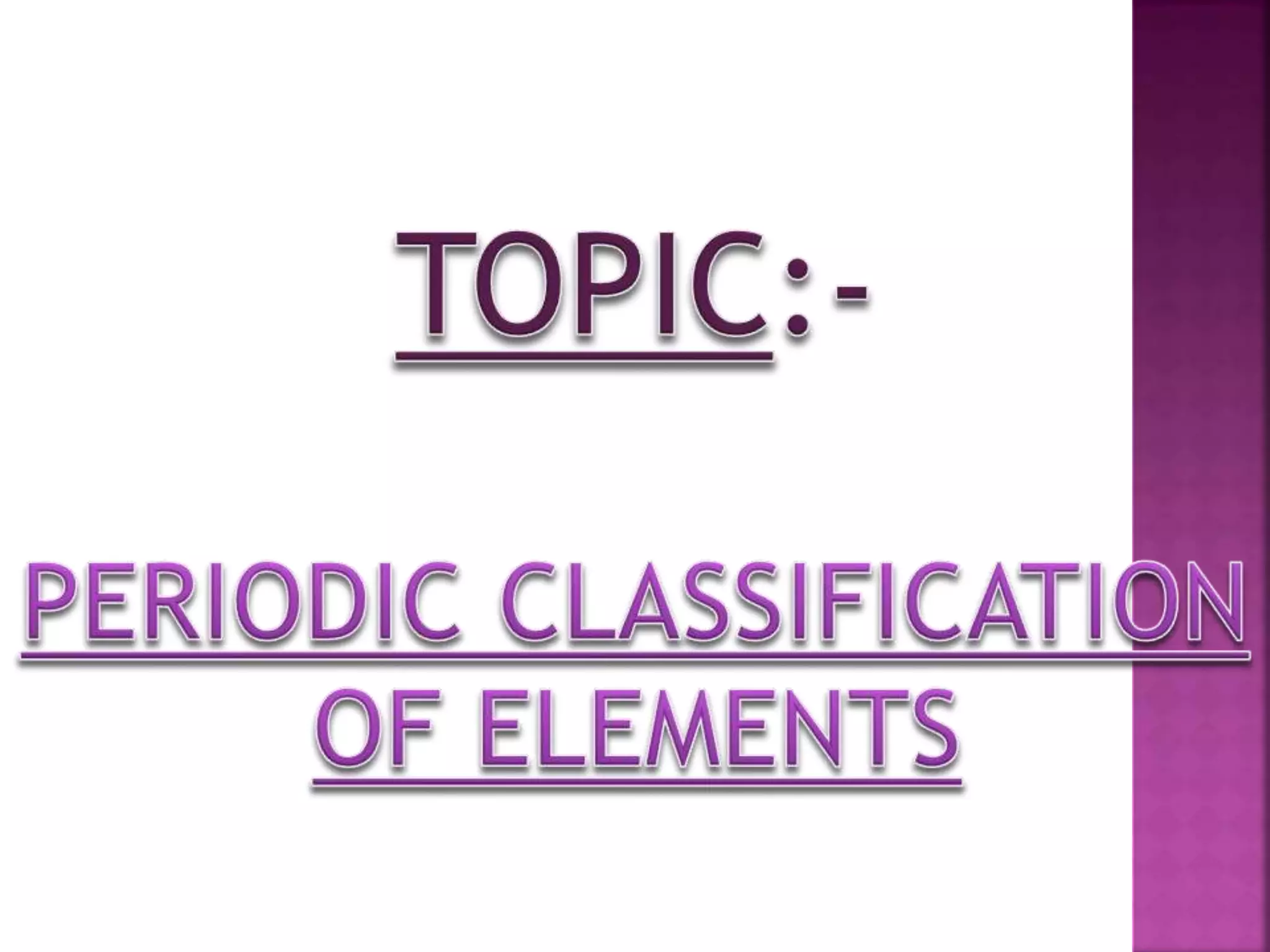 Chemistry project Class 10 CBSE(Periodic Table) | PPTX