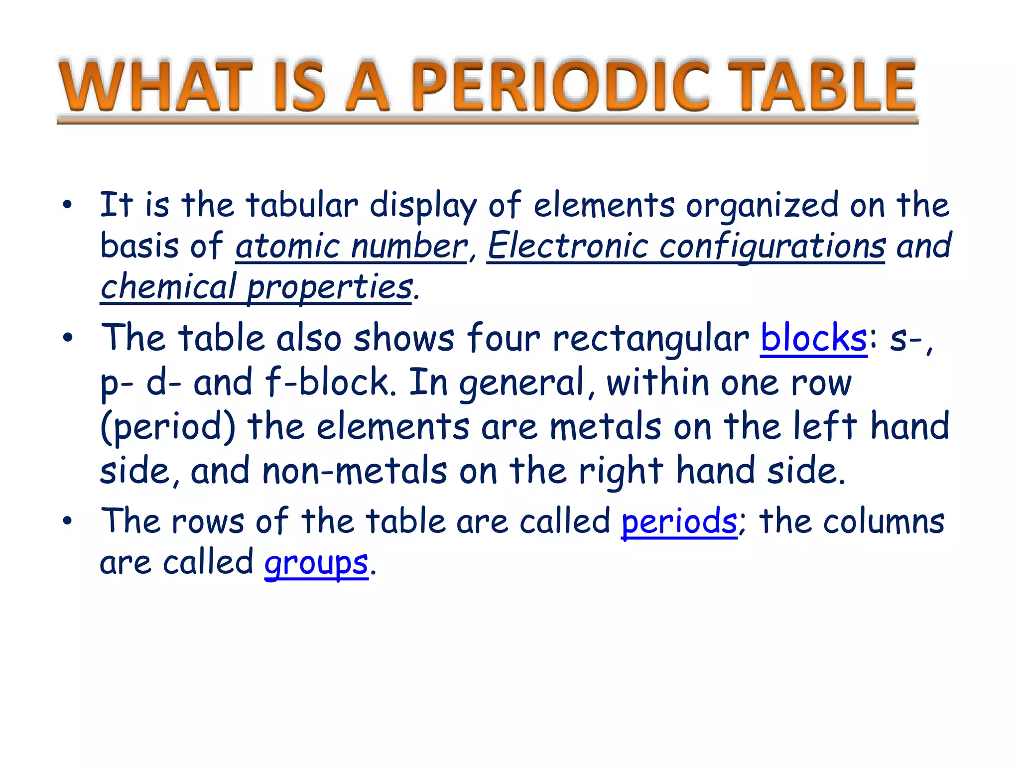 Chemistry project Class 10 CBSE(Periodic Table) | PPTX