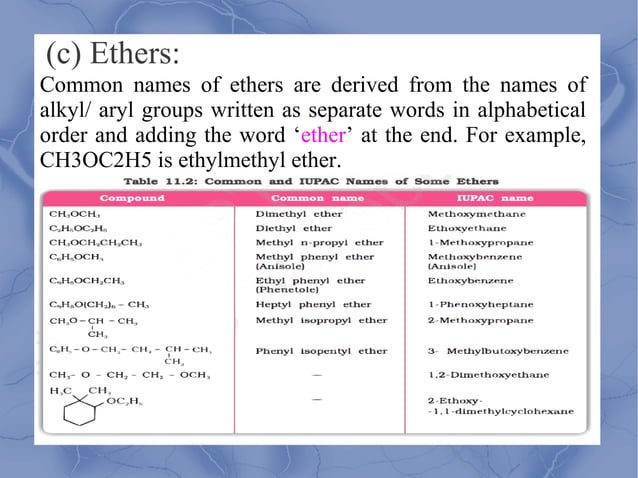 Alcohols, Phenols, and Ethers | PPT | Chemistry | Science