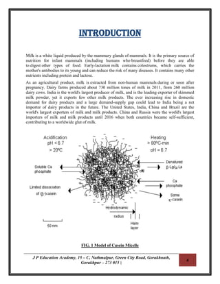 "Study of amount of Casein present in different samples of Milk" [J P ...