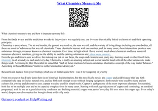 Chemistry Reflection | PPT