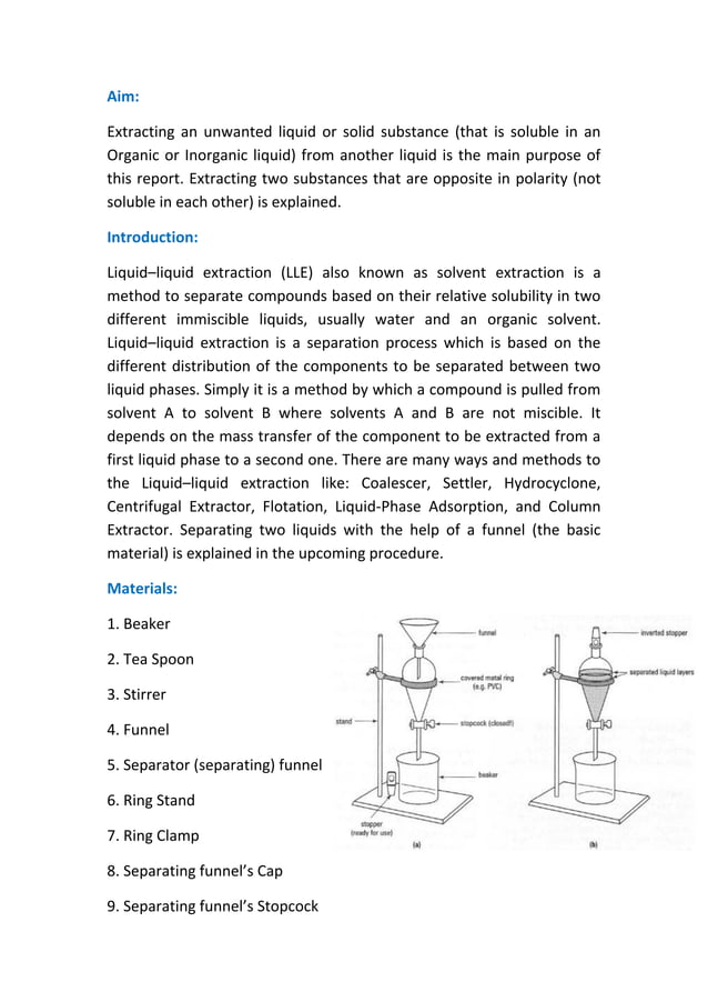 Liquid-liquid Extraction | PDF
