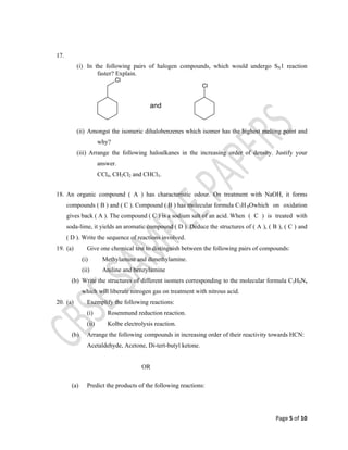 Chemistry sample paper 2014 15 | PDF | Chemistry | Science