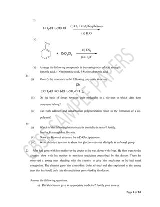 Chemistry sample paper 2014 15 | PDF | Chemistry | Science
