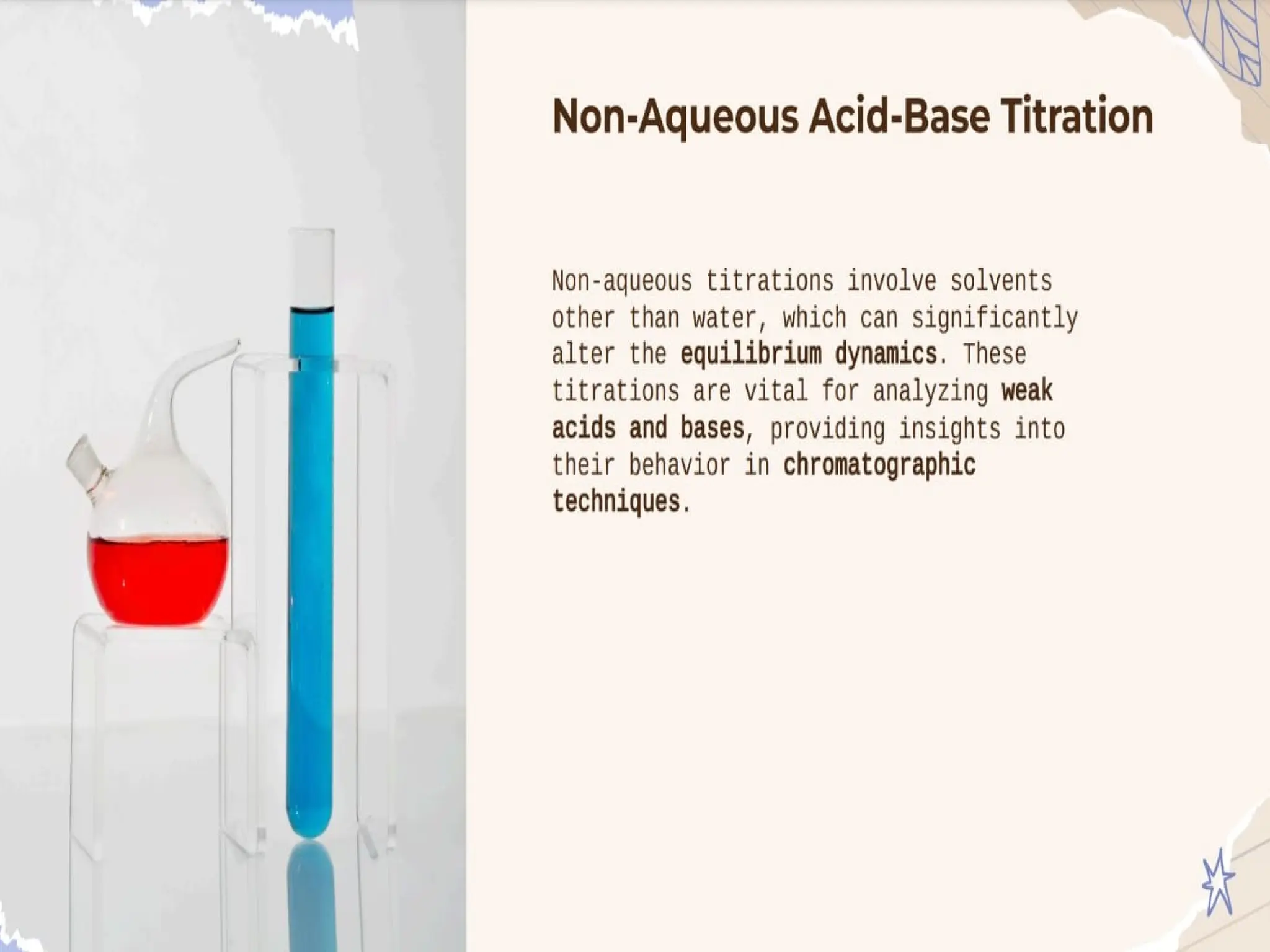 Equilibrium principle Aqueous and non-aqueous acid base titration | PPTX