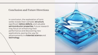 Ionic Solids,Lattice Defects & Semiconductor | PDF