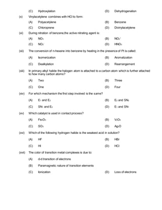 Chemistry send up examination examination 2017 | DOCX