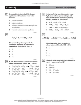 Chemistry star test | PDF