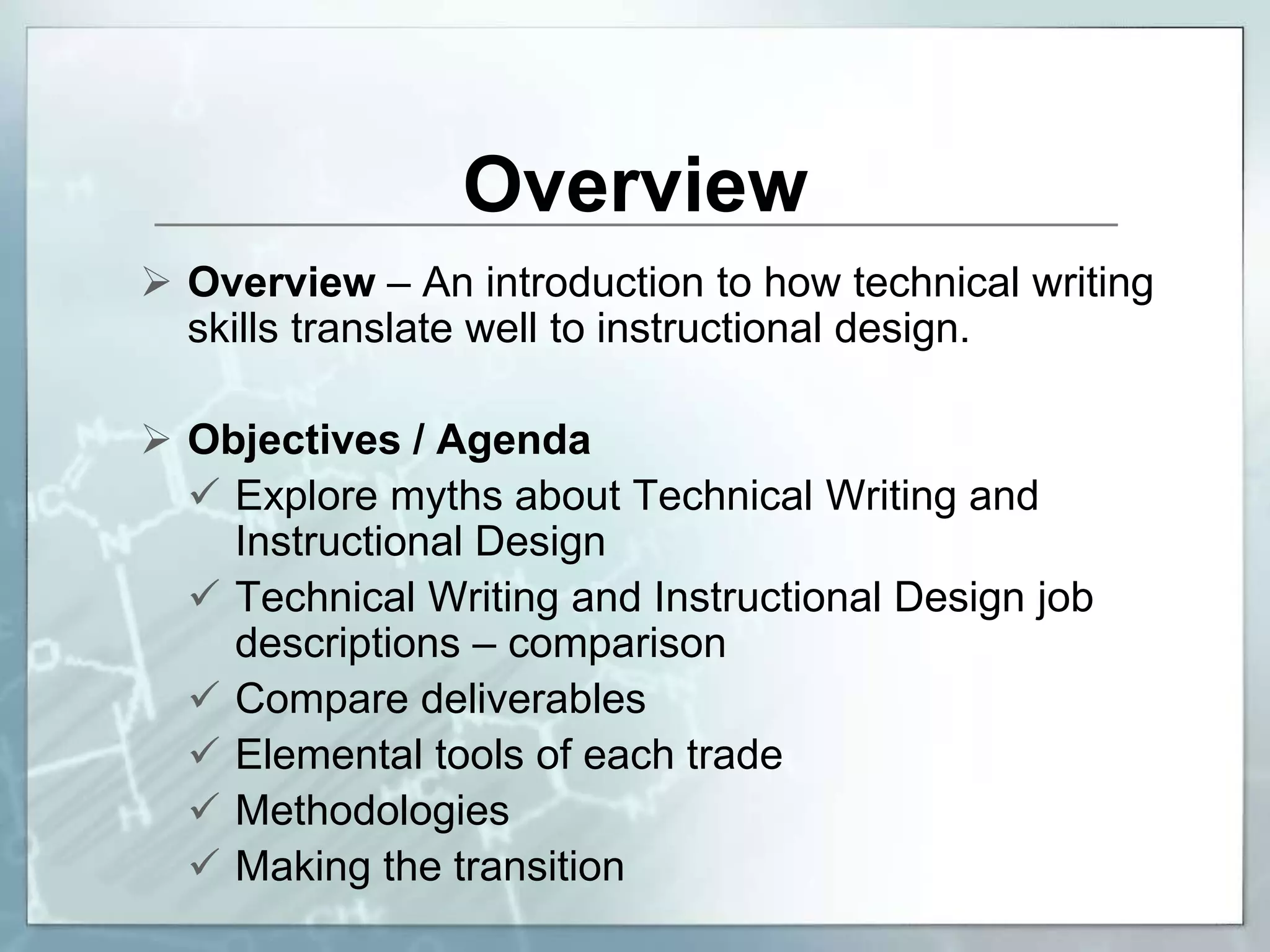 Technical Writing meets Instructional Design | PPTX