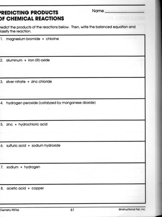 Chemistry stoichiometry | PDF