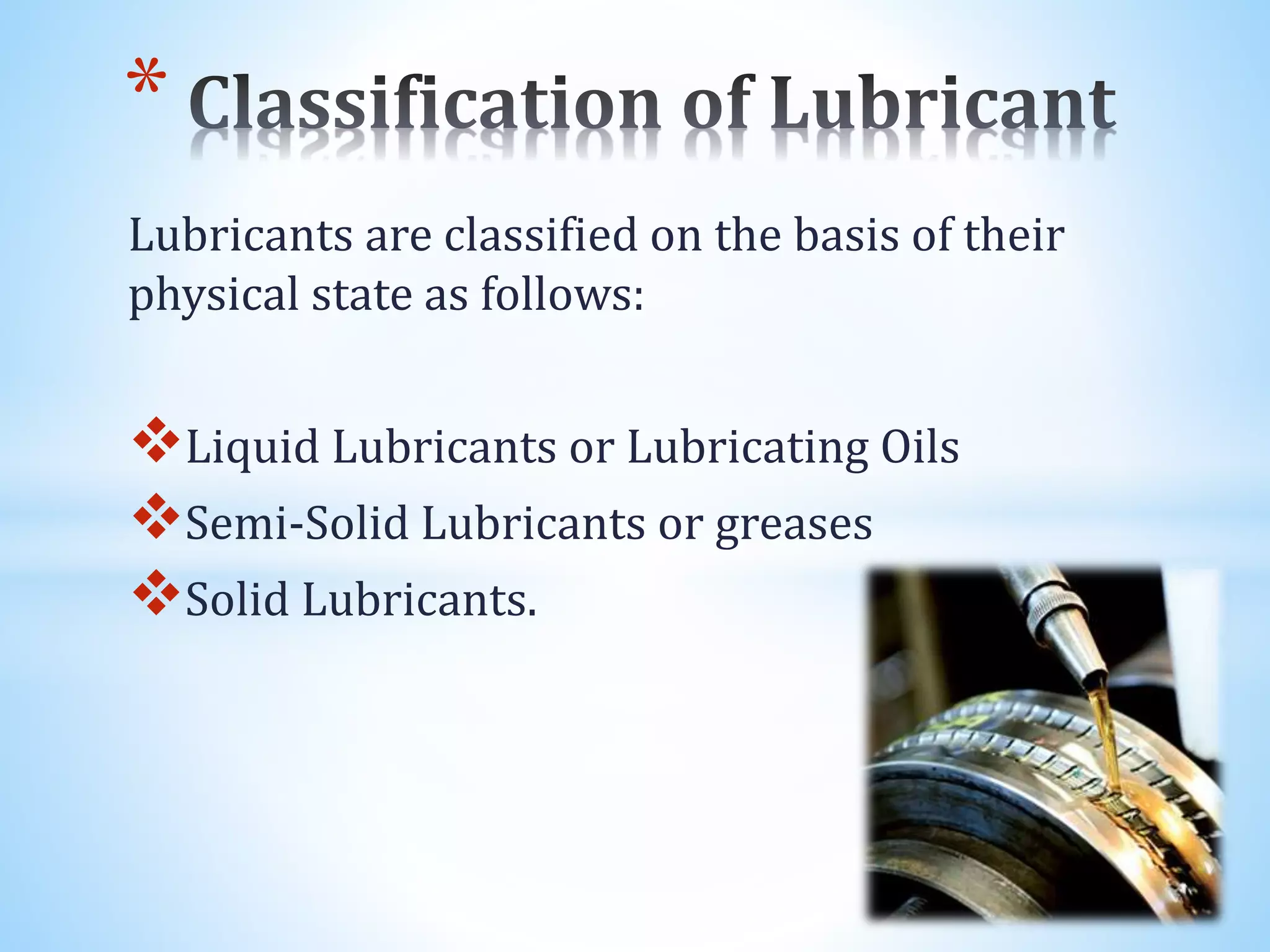 Lubricants | PPTX
