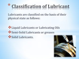 Lubricants | PPTX