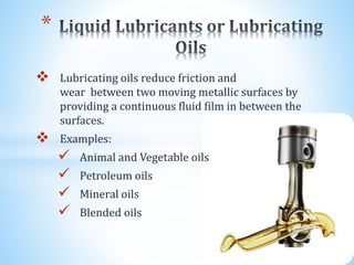 Lubricants | PPTX