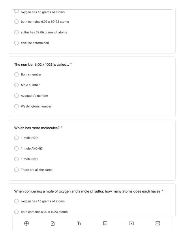 Chemistry test #6 google forms | PDF | Chemistry | Science