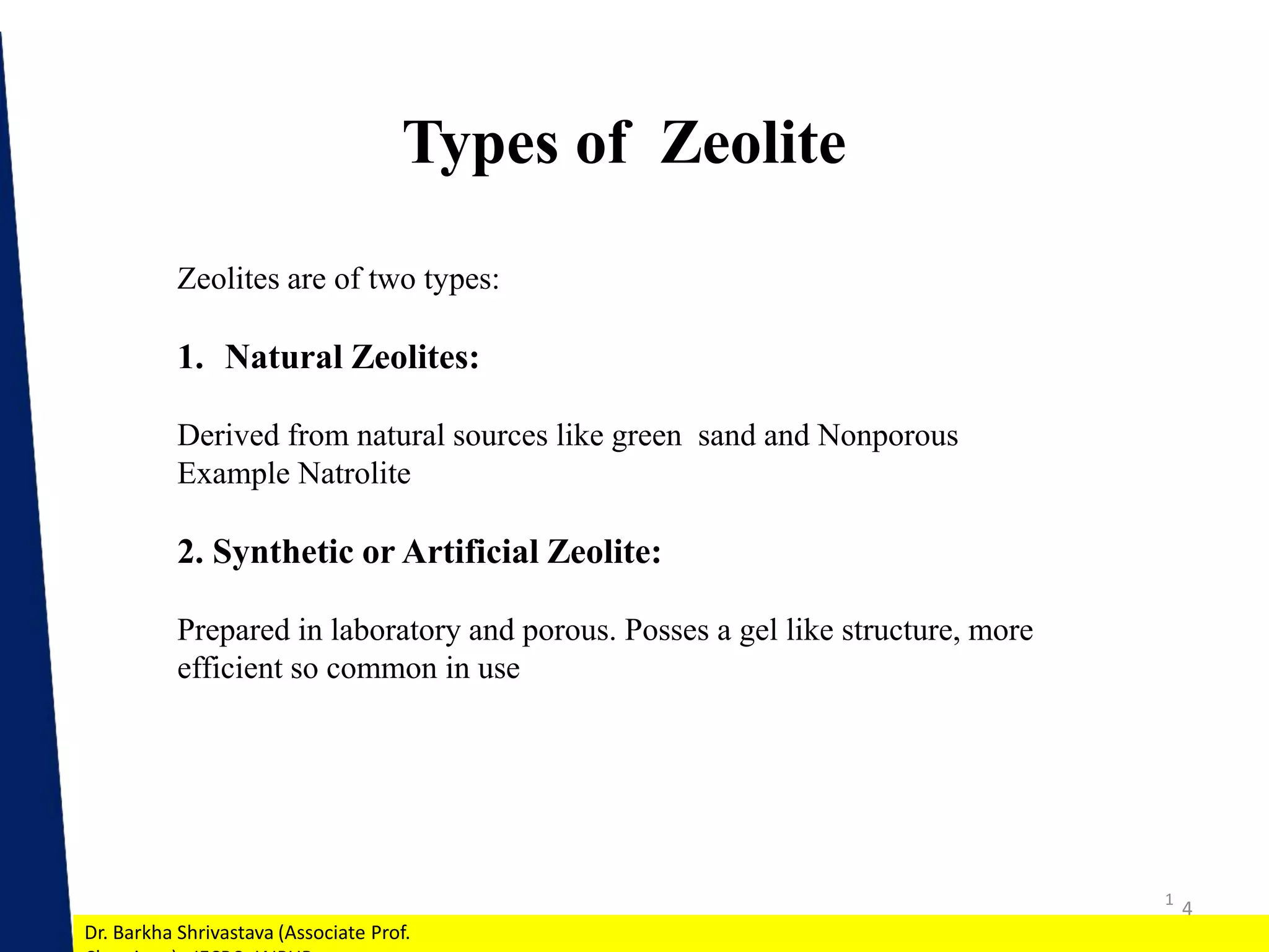 Chemistry Unit-I, Zeolite process (Lect. No. 8).pptx