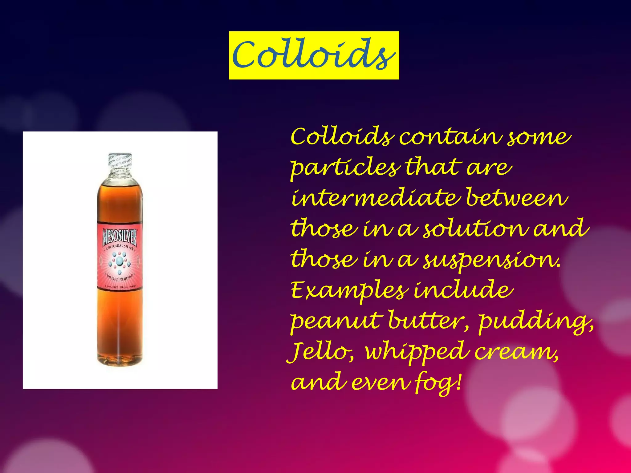 solutions, suspensions, colloids | PDF