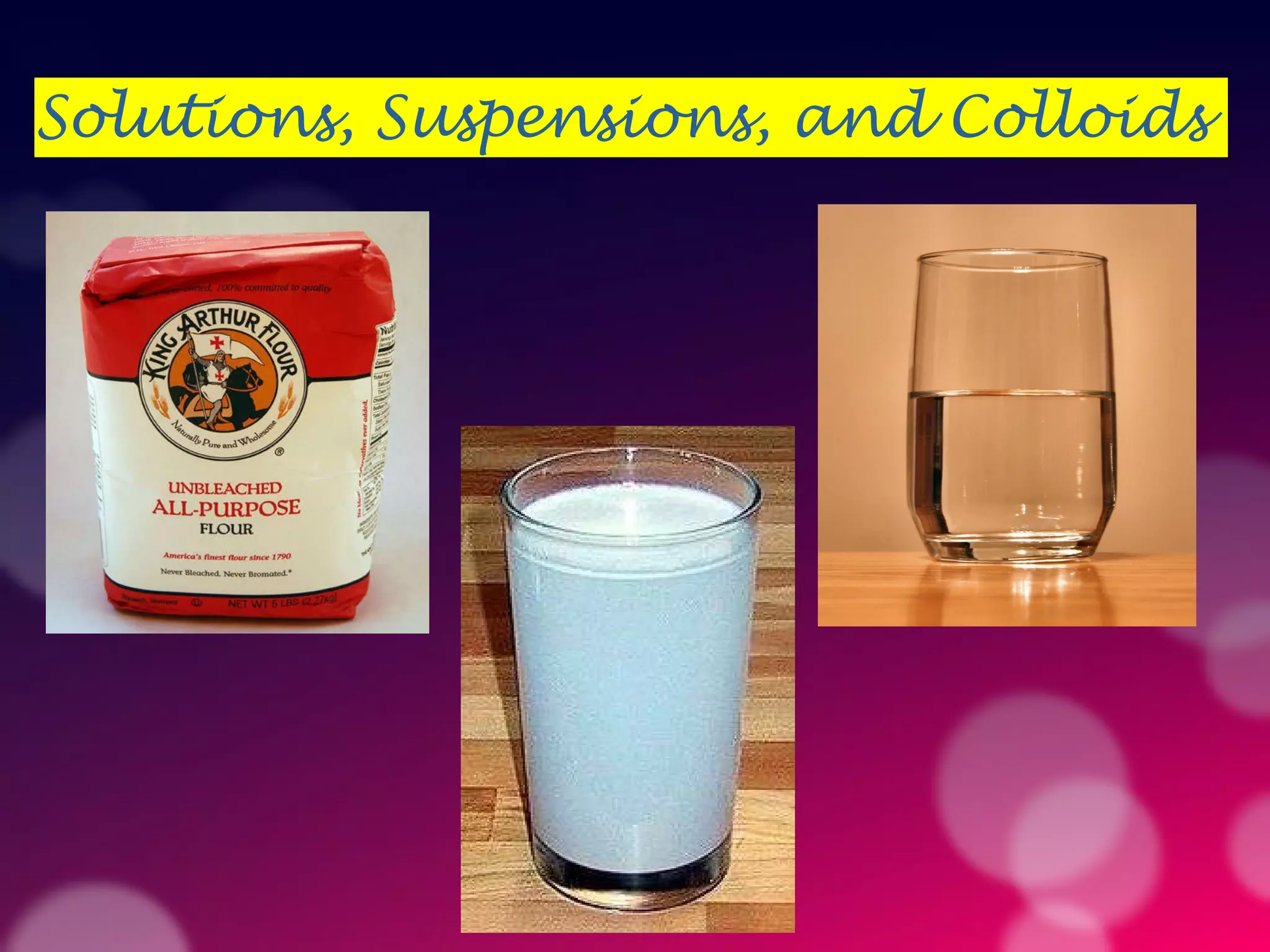 solutions, suspensions, colloids | PDF