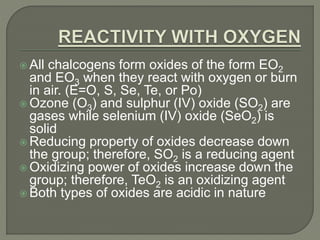 CHEMISTRY OF OXYGEN FAMILY | PPTX