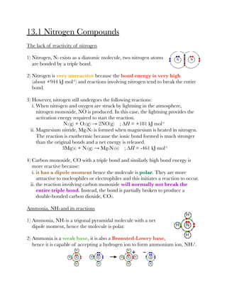 Chemistry zimsec chapter 13 nitrogen and sulfur | PDF