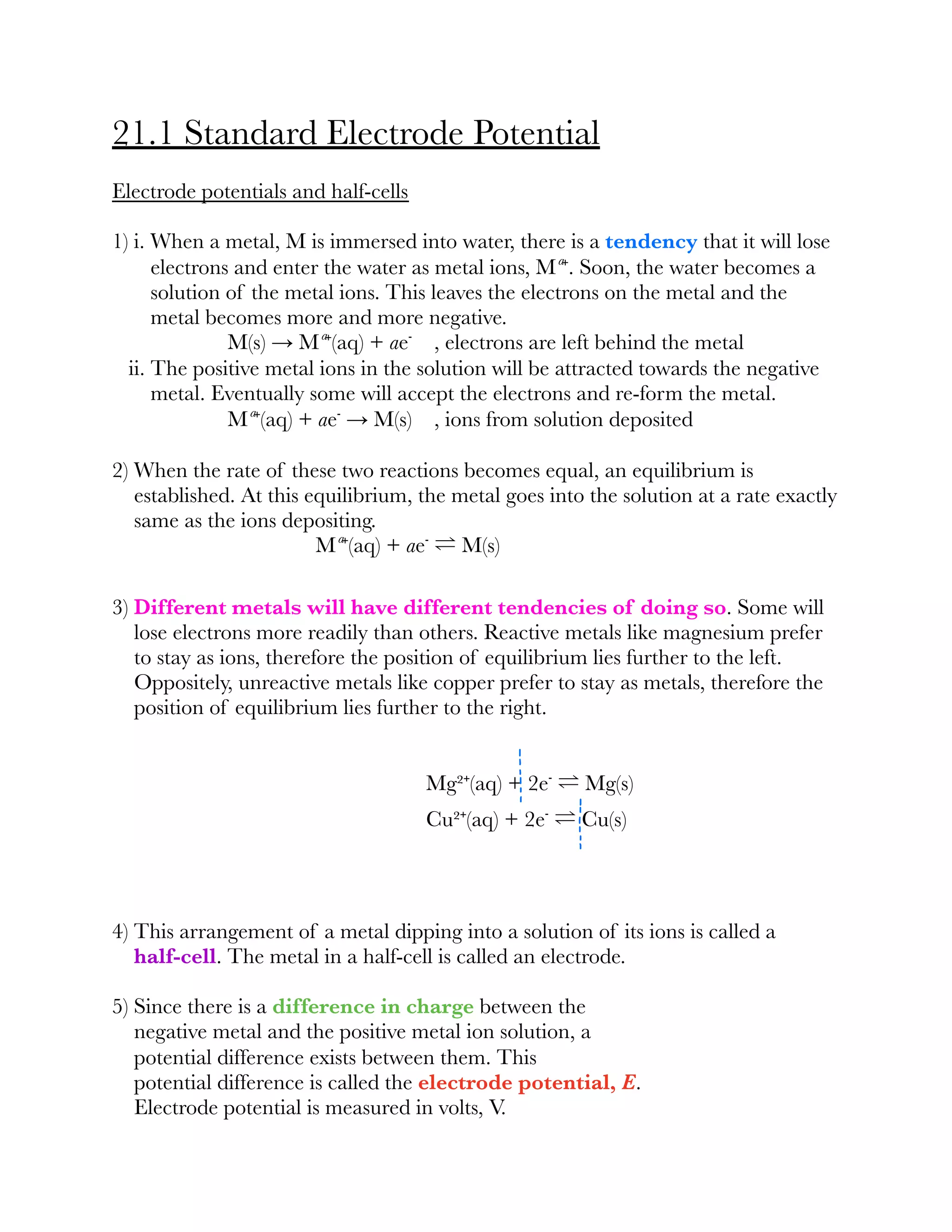 Chemistry zimsec chapter 21 electrode potentials | PDF