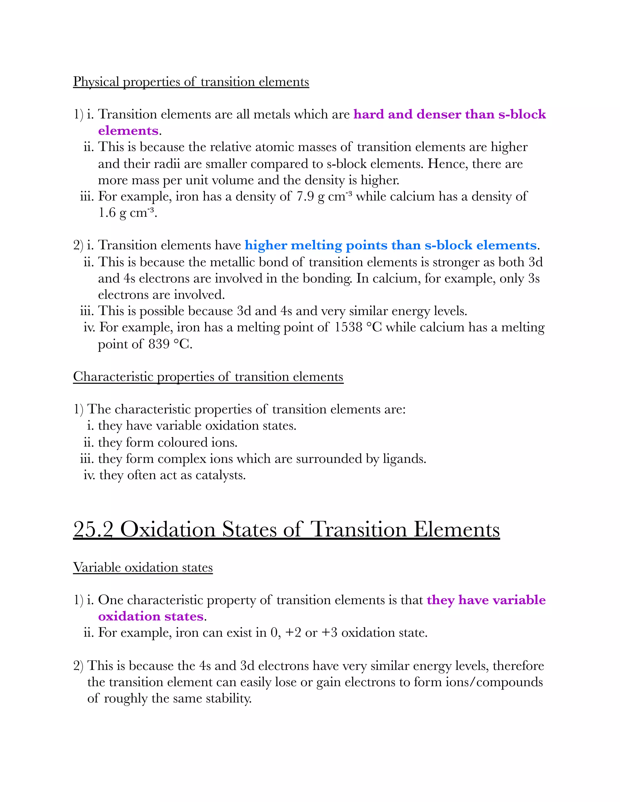 Chemistry zimsec chapter 25 transition elements | PDF