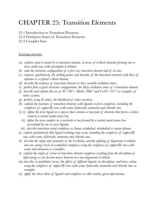 Chemistry zimsec chapter 25 transition elements | PDF
