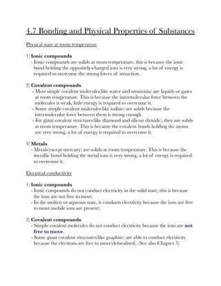 Chemistry zimsec chapter 4 chemical bonding | PDF