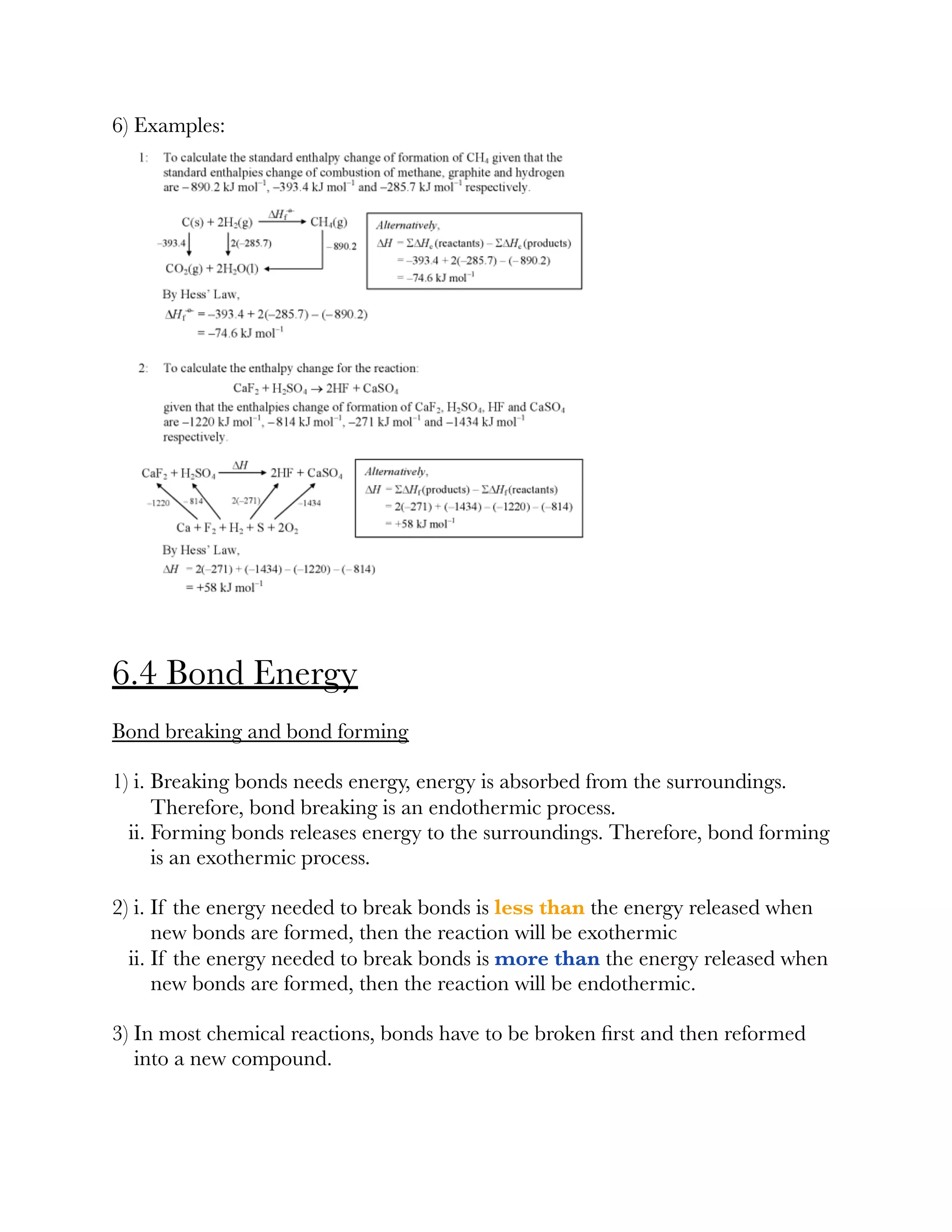 Chemistry zimsec chapter 6 chemical energetics | PDF