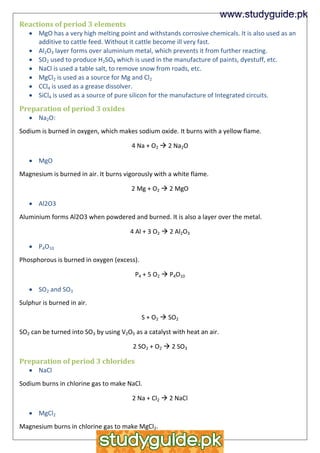 Chemistry zimsec chapter 9 chemical periodicity | PDF | Chemistry | Science