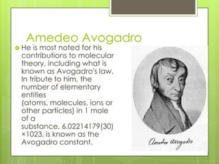 Chemists and their contributions to science!! | PPTX