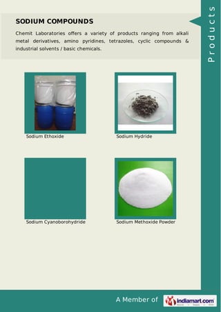 Chemit Laboratories, Hyderabad, Active Pharma Ingredients | PDF