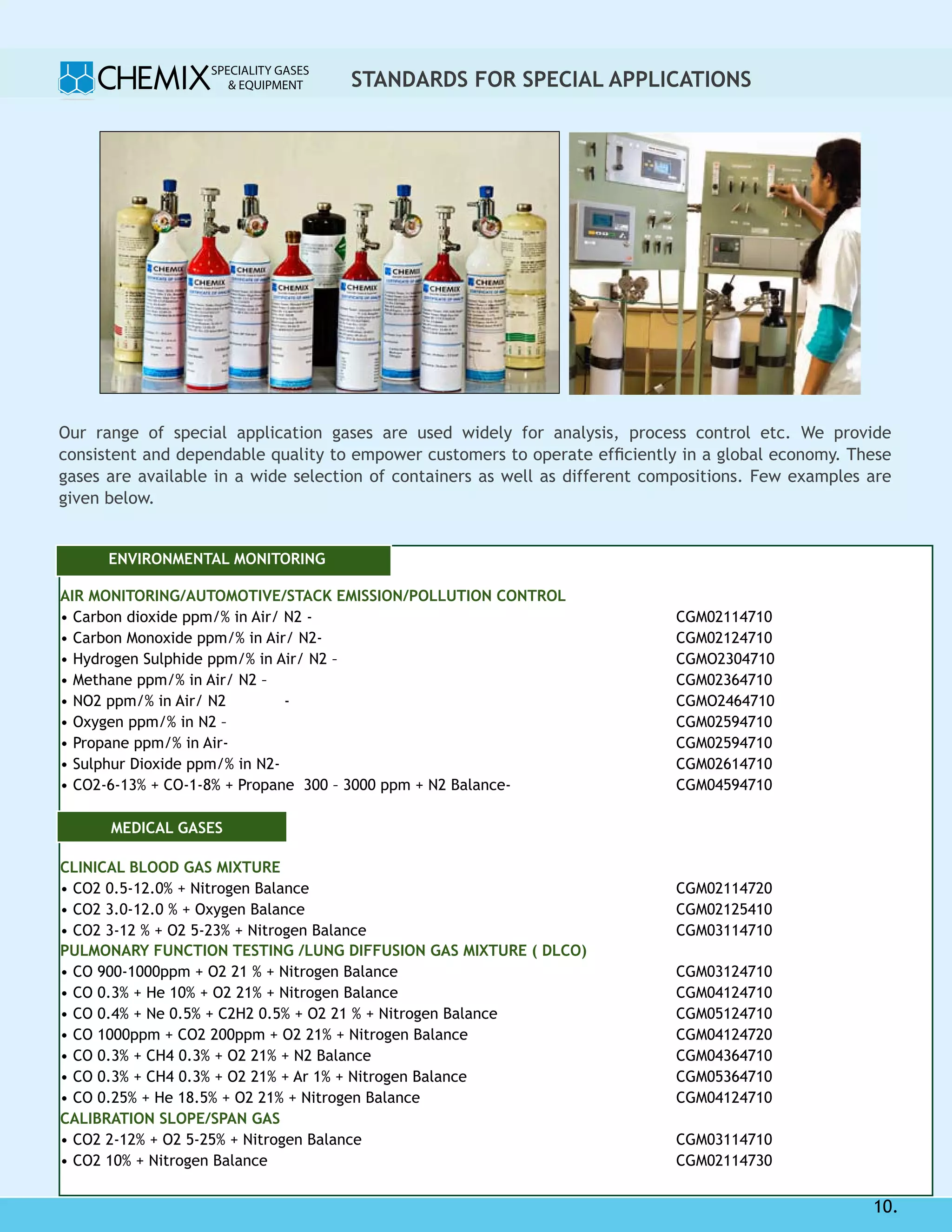 Gases & Gas Handling Equipments By Chemix Specialty Gases And Equipment ...