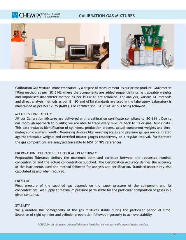 Gases & Gas Handling Equipments By Chemix Specialty Gases And Equipment ...