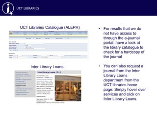 CEM3005W Library Training | PPTX