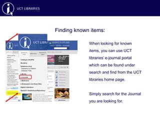 CEM3005W Library Training | PPTX