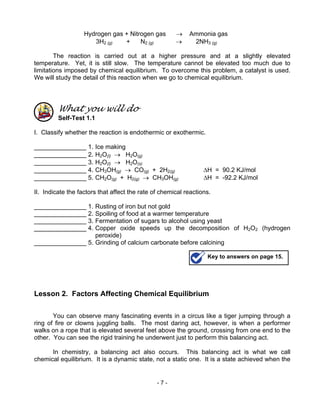 Chem m17 reaction rates & equilibrium | PDF